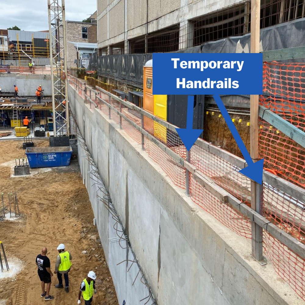 Construction Temporary Railing Safety Boot Temporary Guardrail