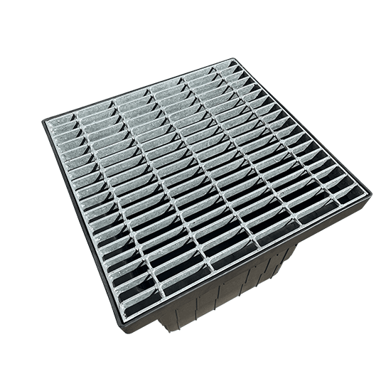 Plastic Drainage Pit with Galvanised Grate | Vincent Buda & Co